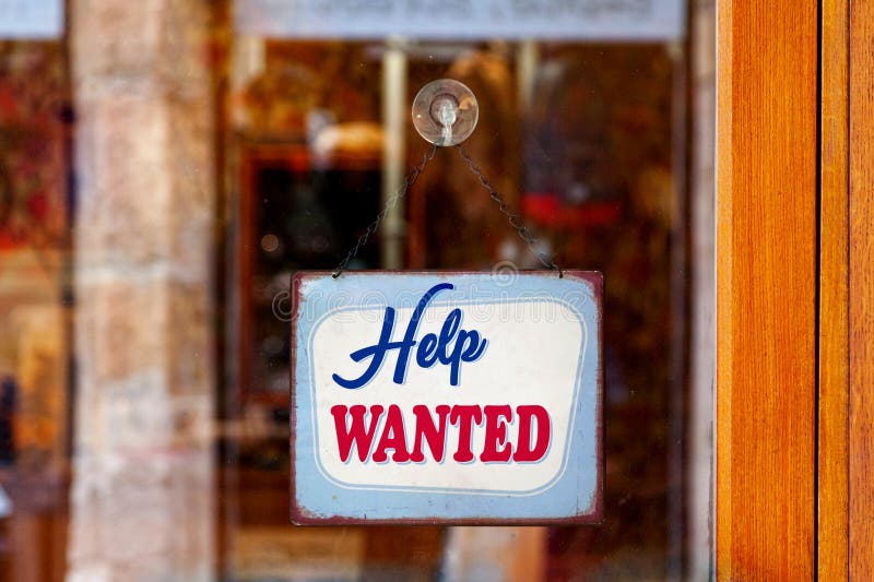 108 Help Wanted Sign Window Stock Photos - Free & Royalty-Free Stock ...