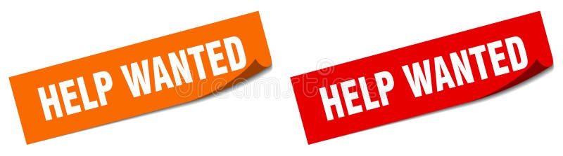 Help Wanted Orange Speech Bubble Stock Vector - Illustration of shadow ...