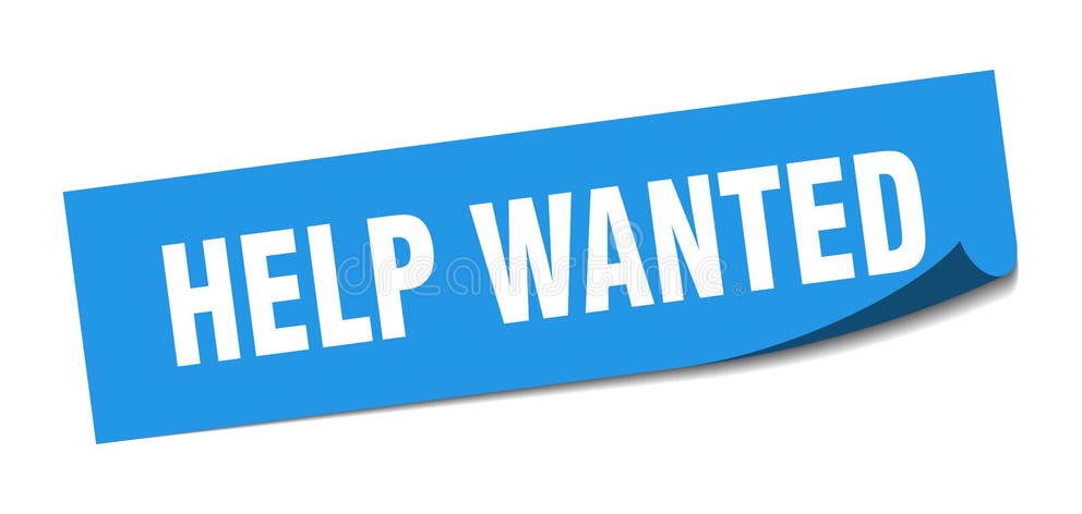 Help wanted sticker. stock vector. Illustration of emblem - 153942882