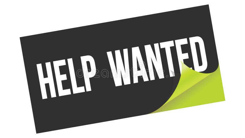 HELP WANTED Text Written on Green Grungy Round Stamp Stock Illustration ...