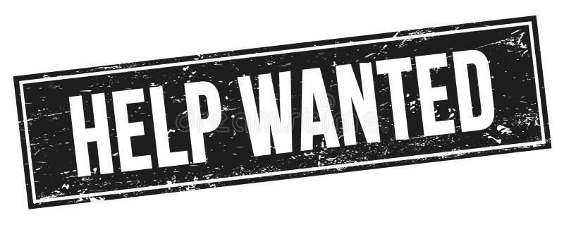 HELP WANTED Text Written on Green Grungy Round Stamp Stock Illustration ...