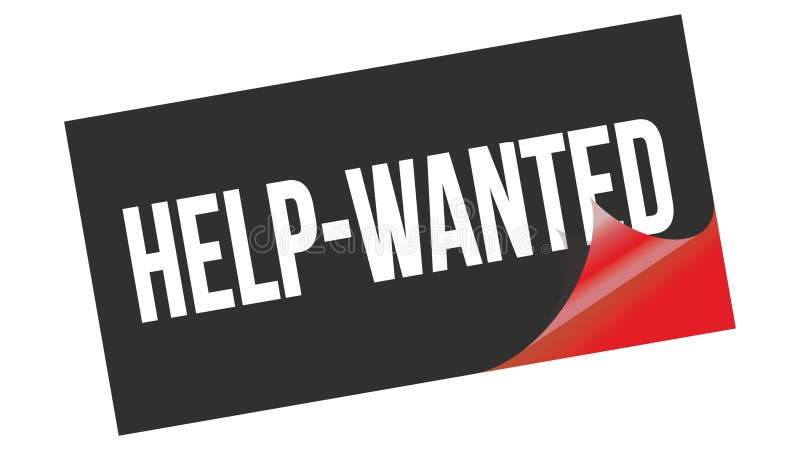 HELP WANTED Text Written on Green Grungy Round Stamp Stock Illustration ...