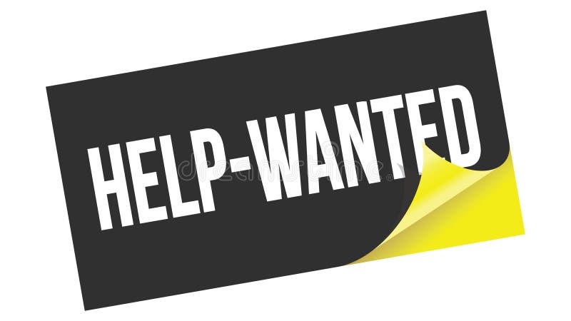 HELP WANTED Text Written on Green Grungy Round Stamp Stock Illustration ...