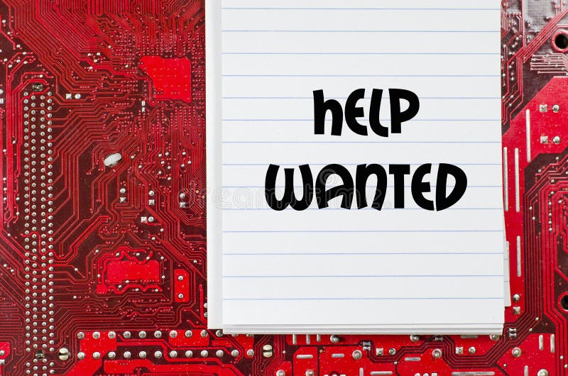 Help wanted text concept stock photo. Image of sticky - 88256476