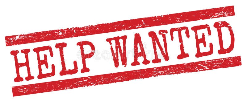 HELP WANTED Text Written on Green Grungy Round Stamp Stock Illustration ...