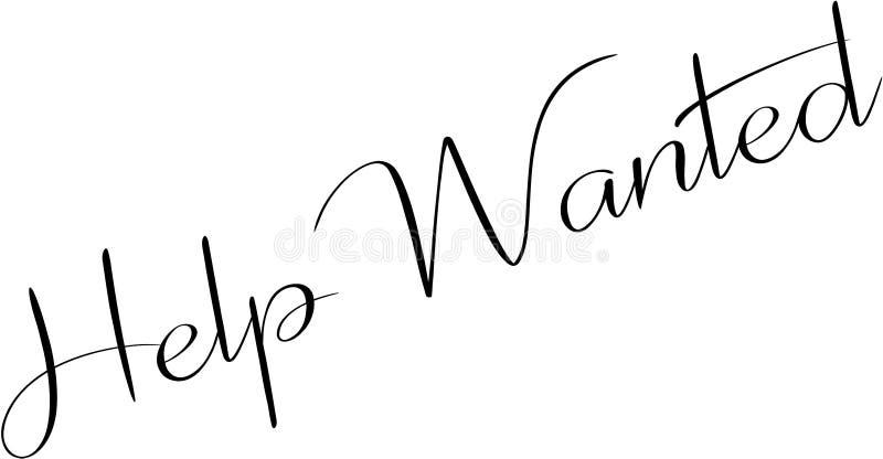 Help Wanted Text Sign Illustration Stock Vector - Illustration of sign ...