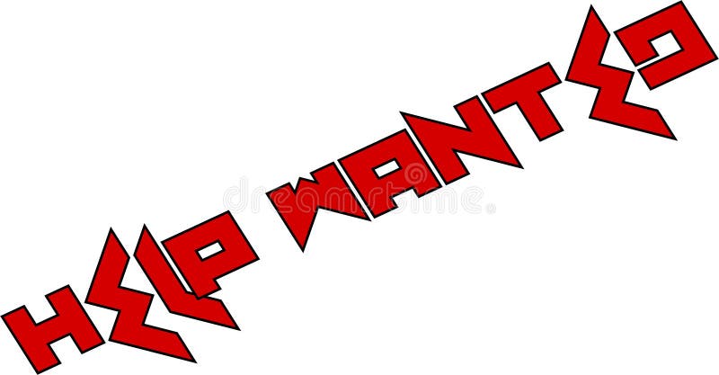 Help Wanted Text Sign Illustration Stock Vector - Illustration of ...
