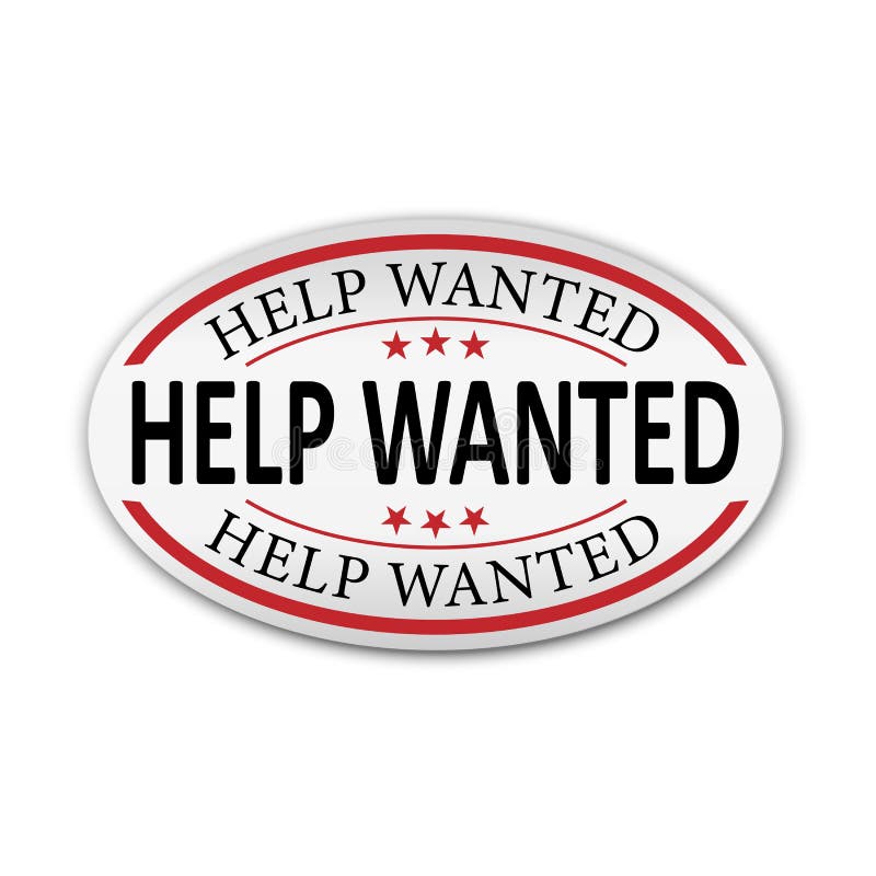 Help Wanted. Stamp. Sticker. Seal. Round Grunge Vintage Ribbon Help ...