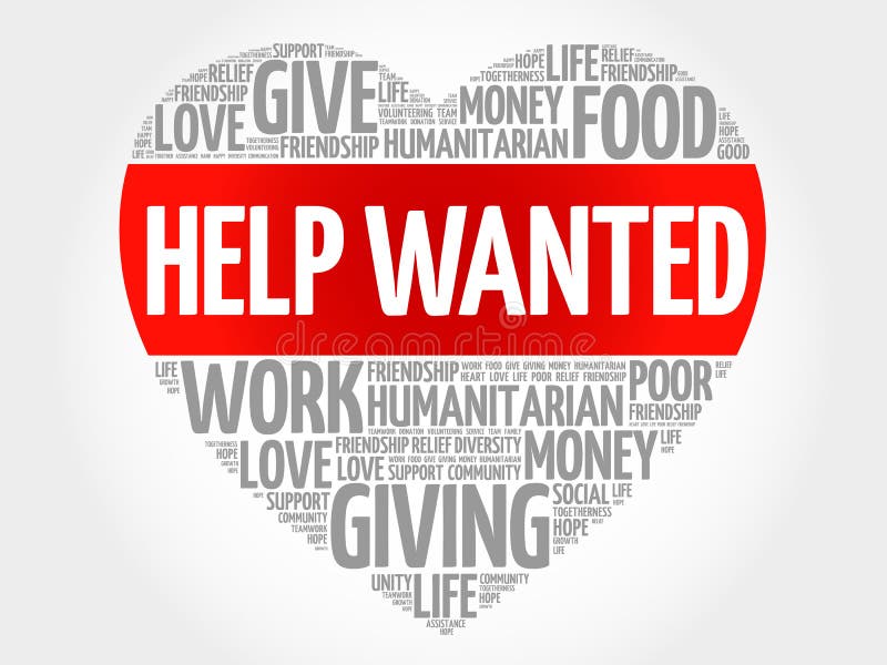 Help Wanted word cloud stock illustration. Illustration of concept ...