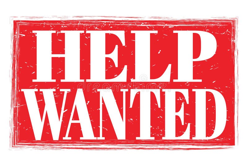 HELP WANTED Text Written on Green Grungy Round Stamp Stock Illustration ...