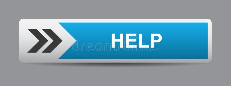 Help web button blue stock illustration. Illustration of caution ...
