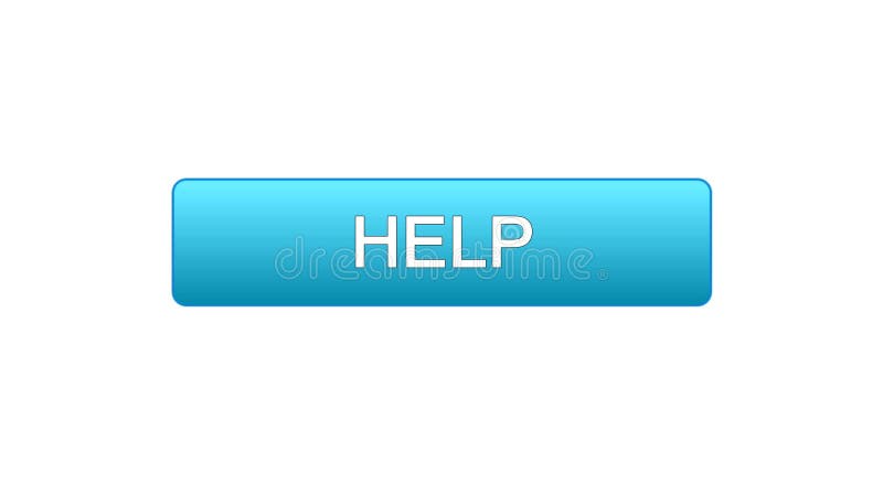 Help Web Interface Button Blue Color, Support Online, Assistance ...