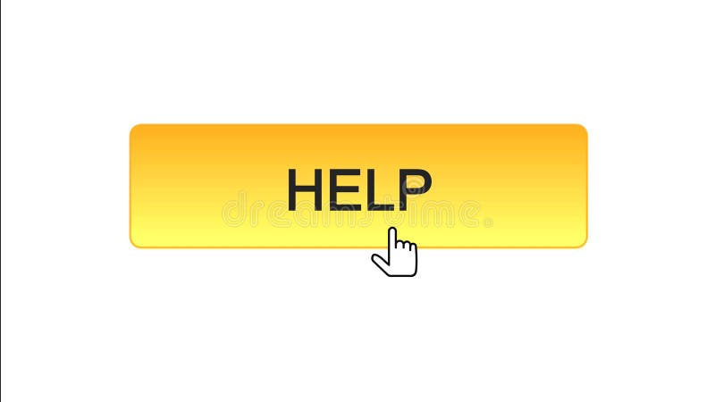 Help Web Interface Button Clicked with Mouse Cursor Orange Color ...