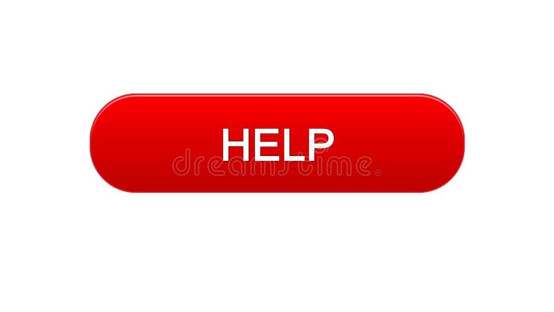 Help Web Interface Button Red Color Support Online Assistance