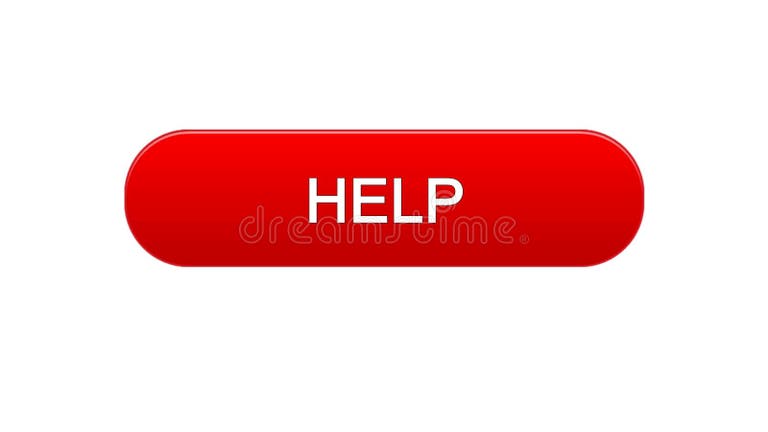 Help Web Interface Button Red Color, Support Online, Assistance ...