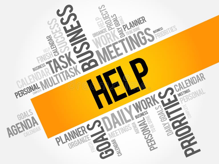 Help word cloud stock illustration. Illustration of care - 200551673