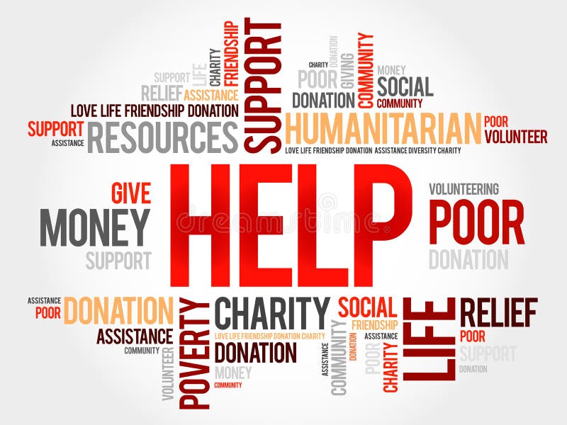 You Can Help Word Cloud Collage Stock Illustration - Illustration of ...