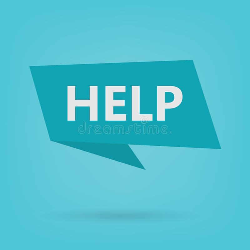 Help Sticker, Label Icon Colorful Banner Support Concept Stock Vector ...