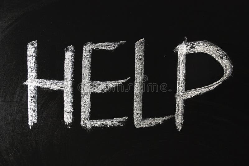 Help Written With Black Ink On A Old Typewriter Stock Photo - Image of ...