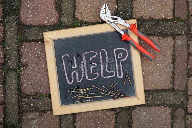 Help Written on a Chalkboard Stock Image - Image of crews, write: 337715981