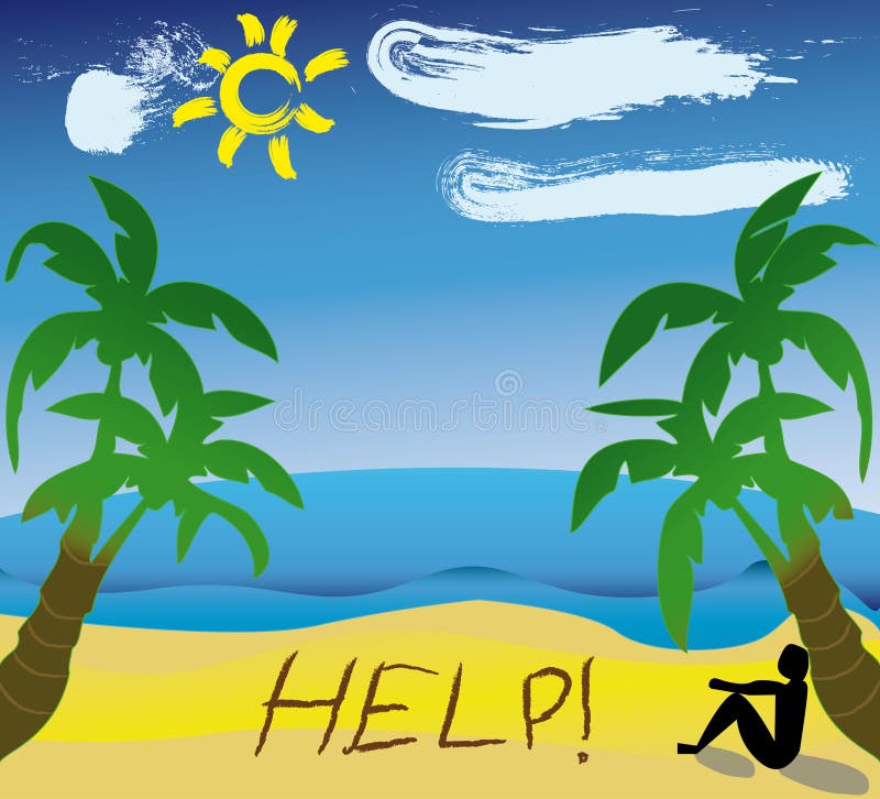 Help written in the sand stock vector. Illustration of abstract - 18227984