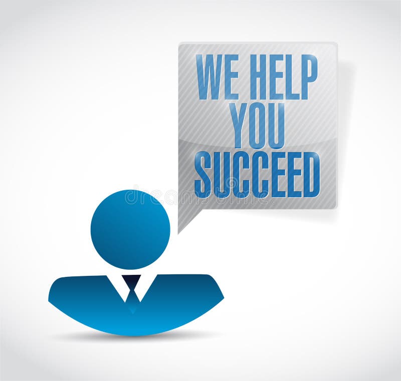 We Help You Succeed Avatar Message Illustration Stock Illustration ...