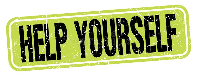 HELP YOURSELF Text Written on Green-black Stamp Sign Stock Illustration ...
