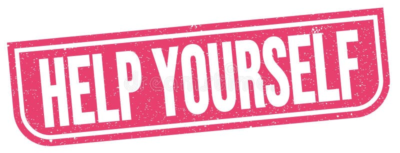 HELP YOURSELF Text Written on Pink Stamp Sign Stock Illustration ...