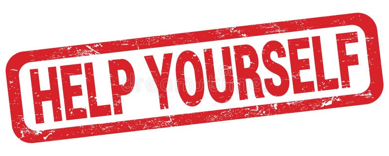 HELP YOURSELF Text Written on Red Rectangle Stamp Stock Illustration ...