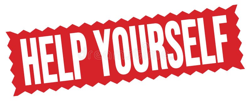 HELP YOURSELF Text Written on Red Stamp Sign Stock Illustration ...