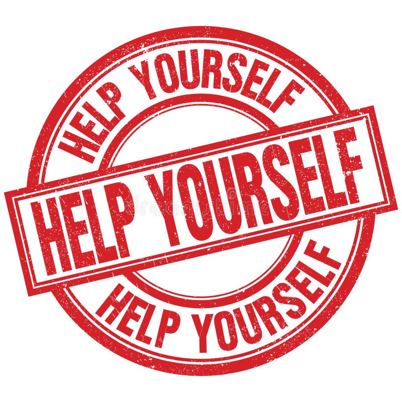 HELP YOURSELF Handwritten on Yellow Cloud with White Background Stock ...