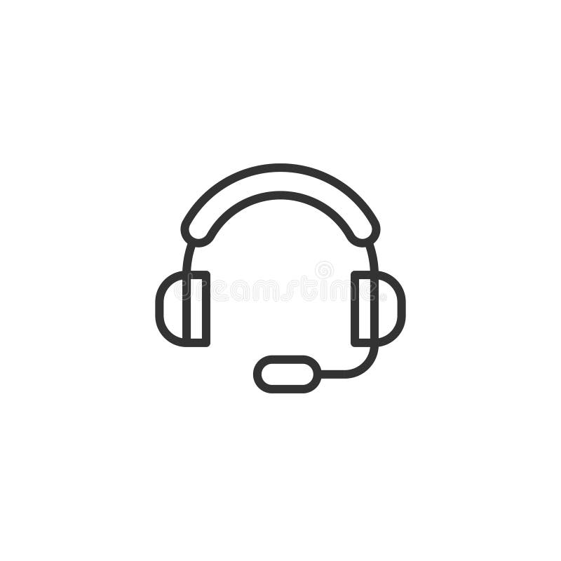 Helpdesk Icon in Flat Style. Headphone Vector Illustration on White ...