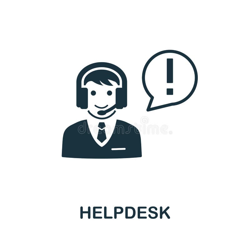 Helpdesk Icon Symbol. Creative Sign from Icons Collection. Filled Flat ...