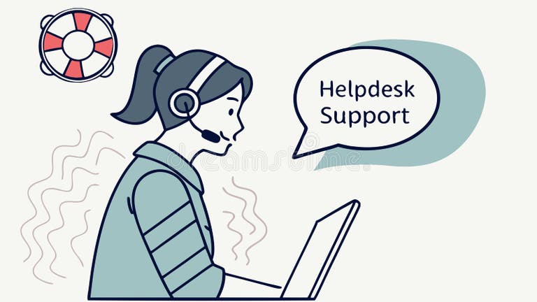 Helpdesk Support Agent, Customer Service Assistance, Vector Design ...