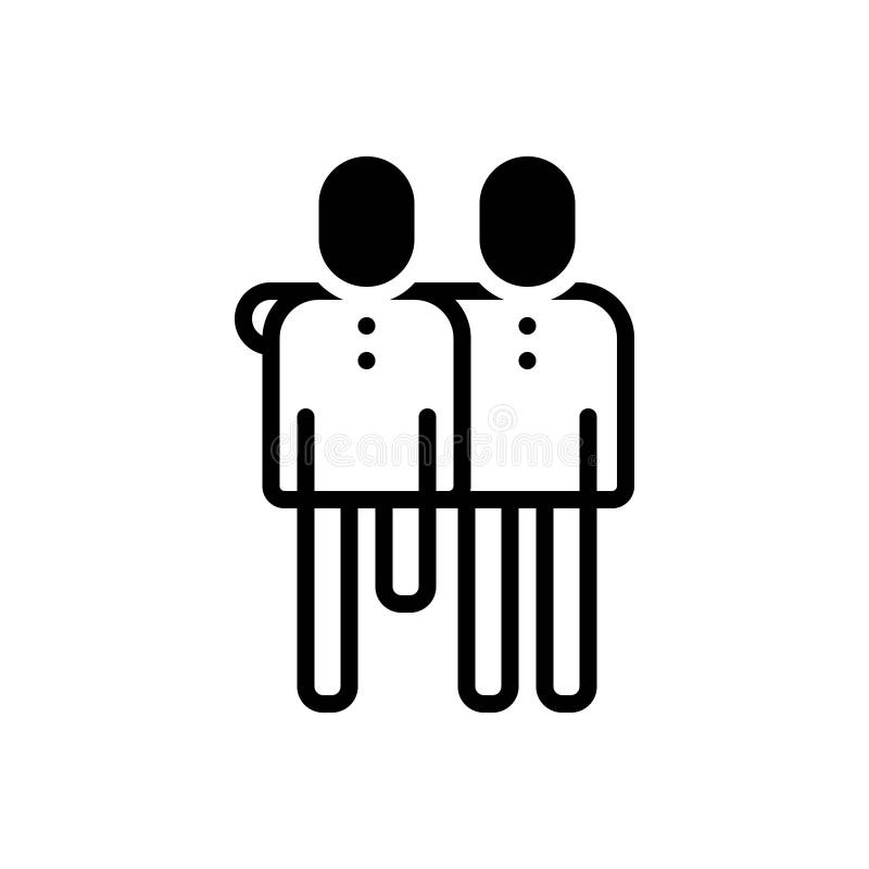Black Solid Icon for Helped, Support and Relationship Stock Vector ...
