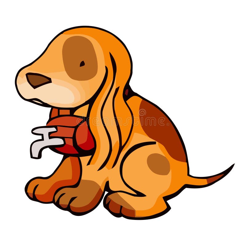 Helper dog stock vector. Illustration of cartoon, alpine - 51217107