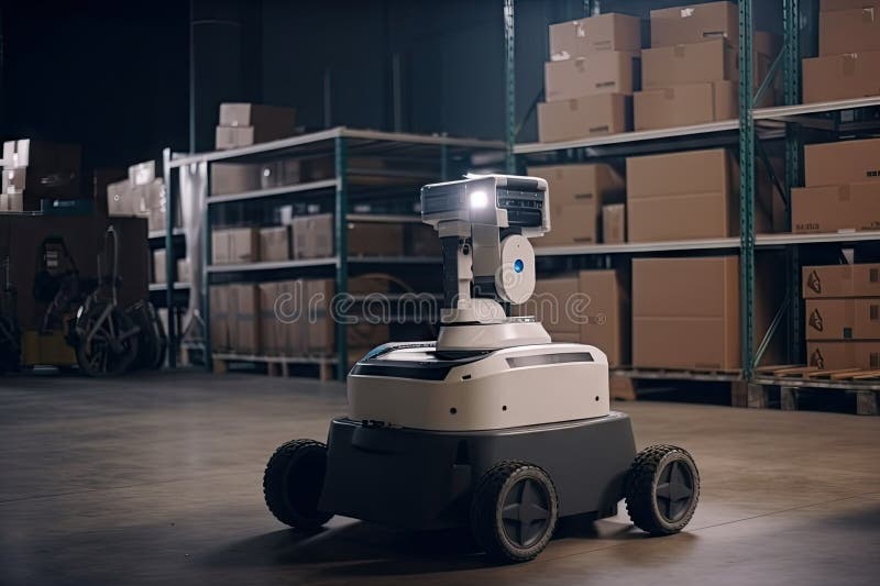 Helper Robot, Bringing Supplies and Tools To Human Worker, in Factory ...
