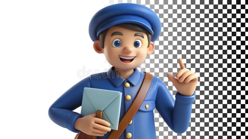 Postman Character Profession for Delivery and Mail Service Png ...