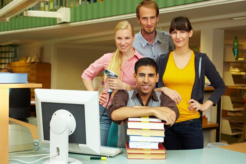 Helpful library staff stock photo. Image of portrait - 11823454