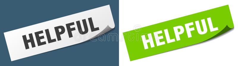 Helpful Sticker. Helpful Sign Set Stock Vector - Illustration of peeler ...