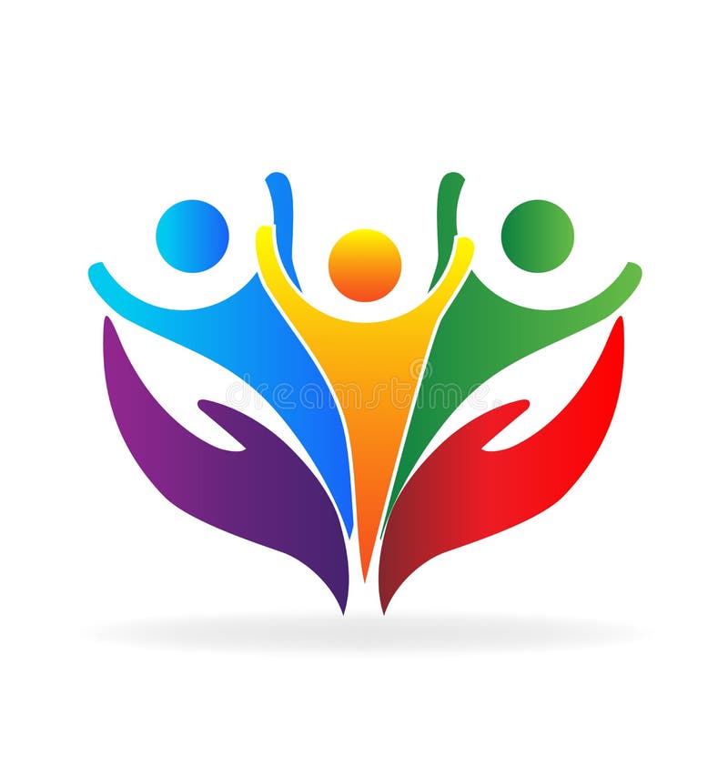 Teamwork Helpful Support People. Vector Logo Symbol Stock Vector ...