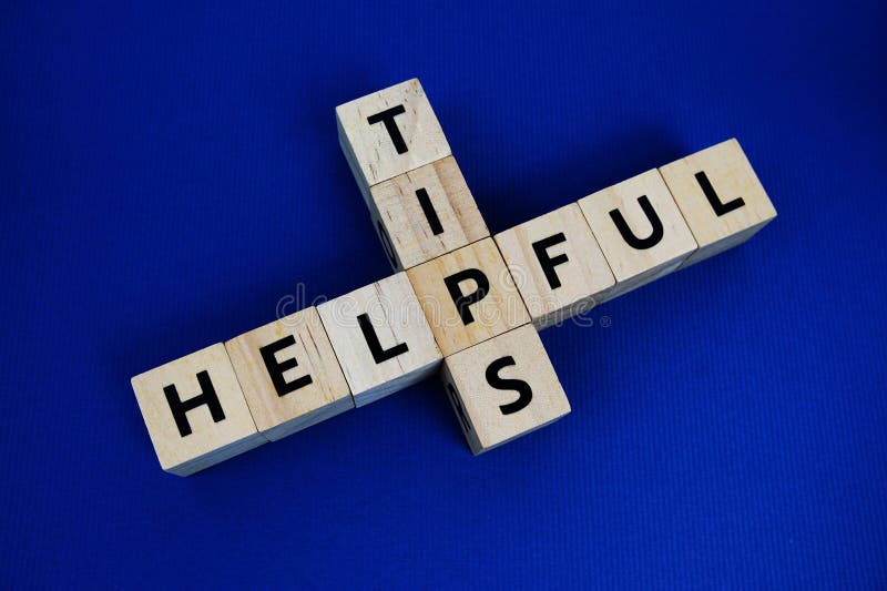 Helpful Tips Alphabet Letters on Blue Background Stock Image - Image of ...