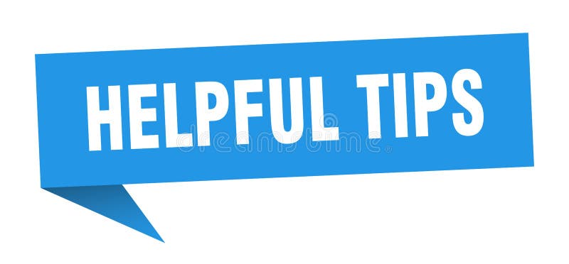 Helpful Tips Banner. Helpful Tips Speech Bubble Stock Vector ...
