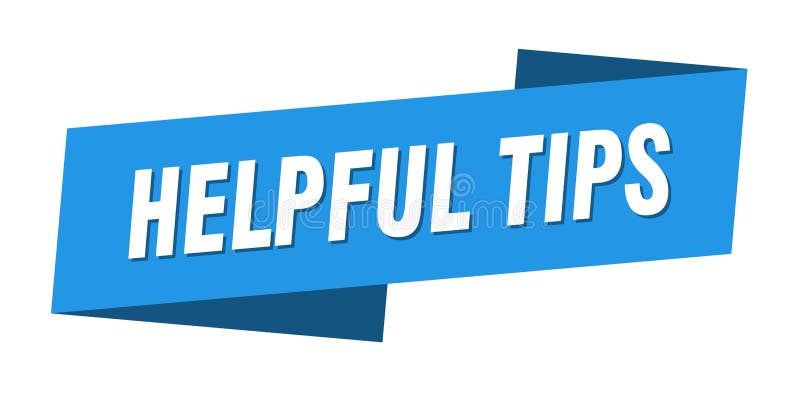 Helpful Tips Banner Template. Ribbon Label Sign. Sticker Stock Vector ...