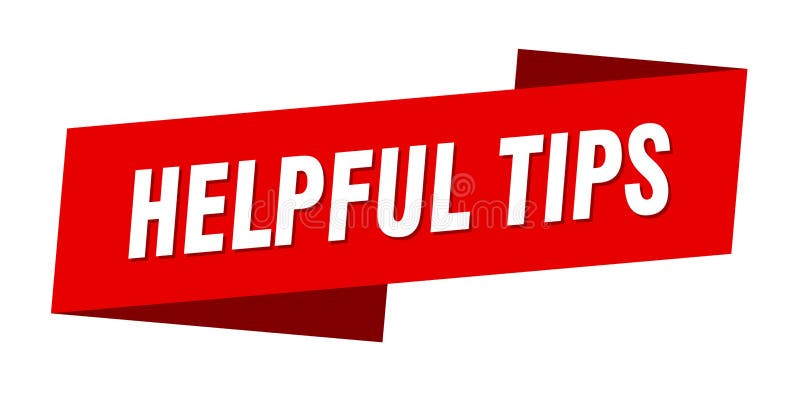 Helpful Tips Banner Template. Ribbon Label Sign. Sticker Stock Vector ...
