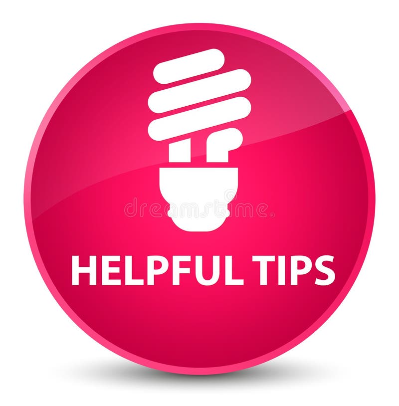 Helpful Tips (bulb Icon) Elegant Pink Round Button Stock Illustration ...