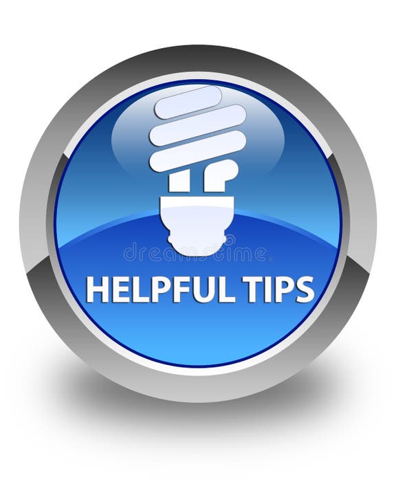 Helpful Tips (bulb Icon) Glossy Blue Round Button Stock Illustration ...