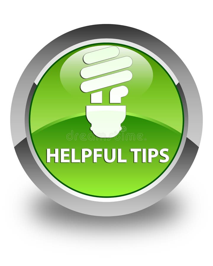 Helpful Tips (bulb Icon) Glossy Green Round Button Stock Illustration ...