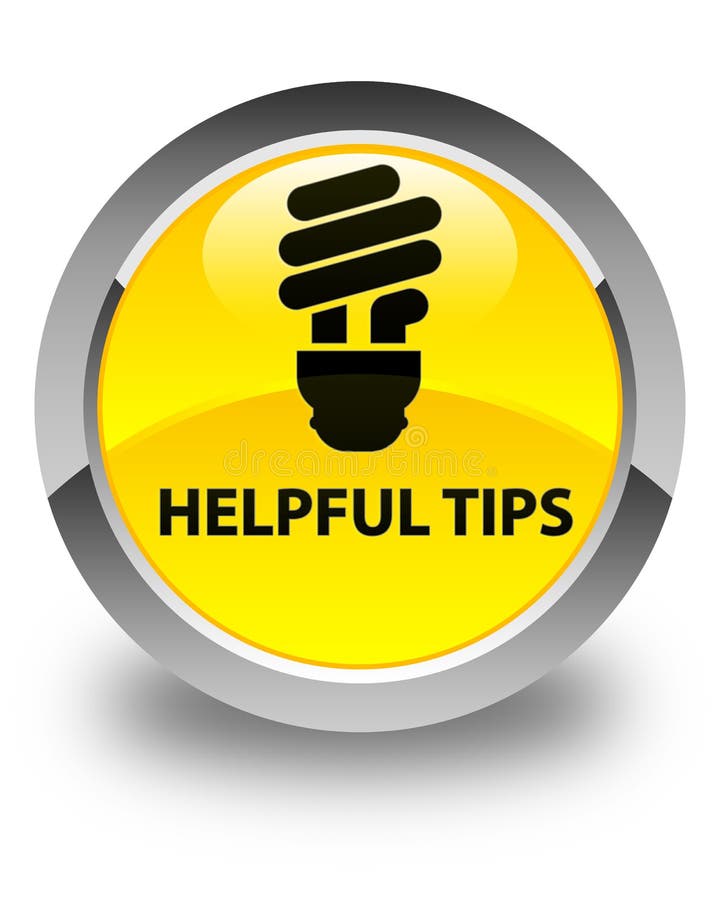 Helpful Tips (bulb Icon) Glossy Yellow Round Button Stock Illustration ...