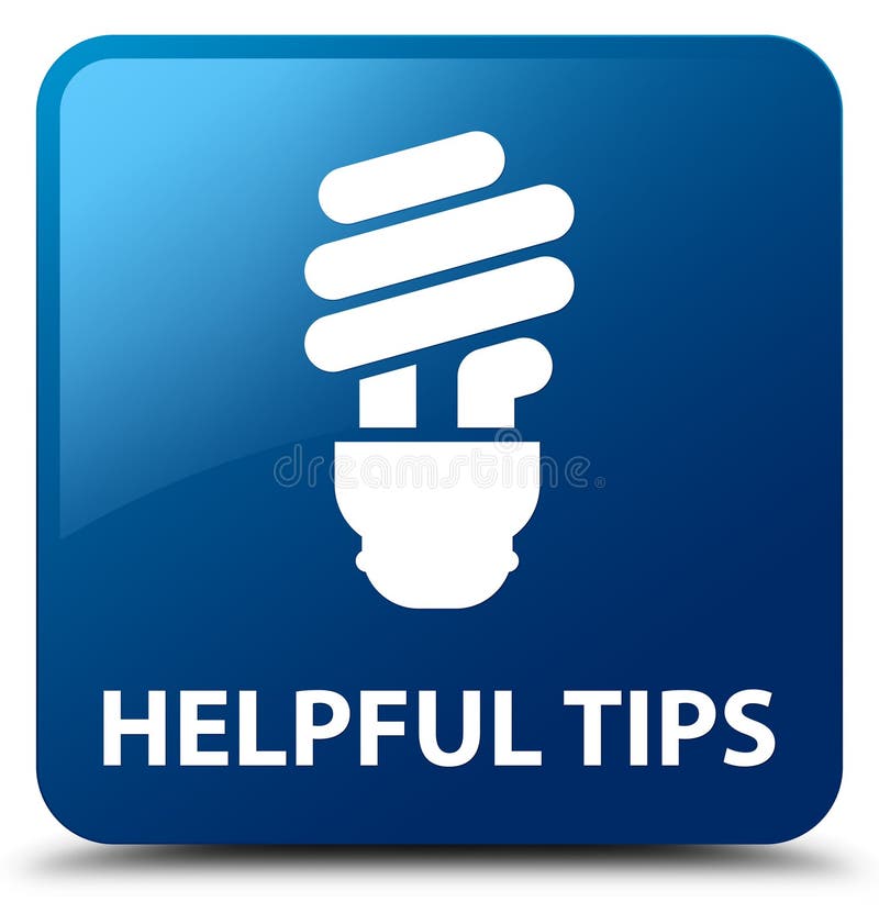 Helpful Tips (bulb Icon) Blue Square Button Stock Illustration ...